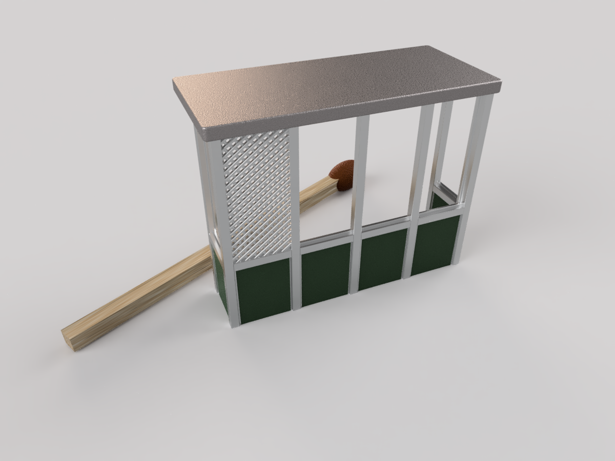 Klassisk busskur skala 1:87 H0 - Unit3D.dk