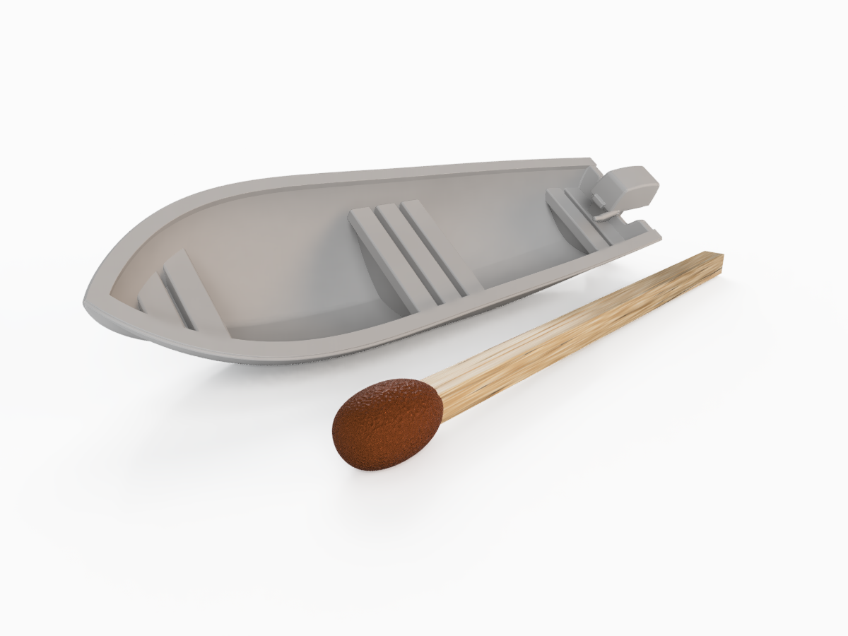 13-fods jolle med motor - Unit3D.dk