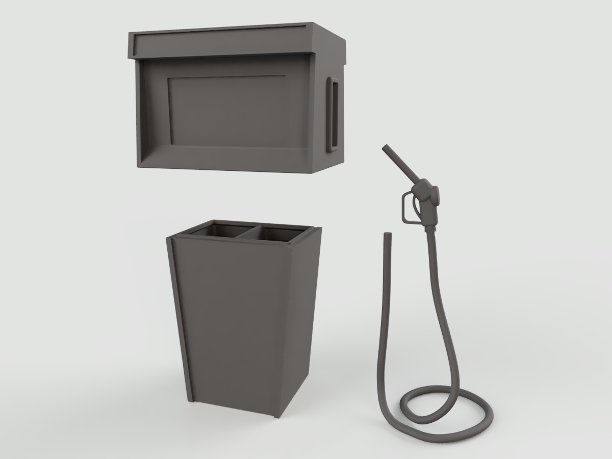 Retro tankstander – skala 1:24-25 - Unit3D.dk